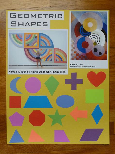 Geometric Shapes Poster Elementary Art Projects Homeschool Art Lesson Art Room Posters