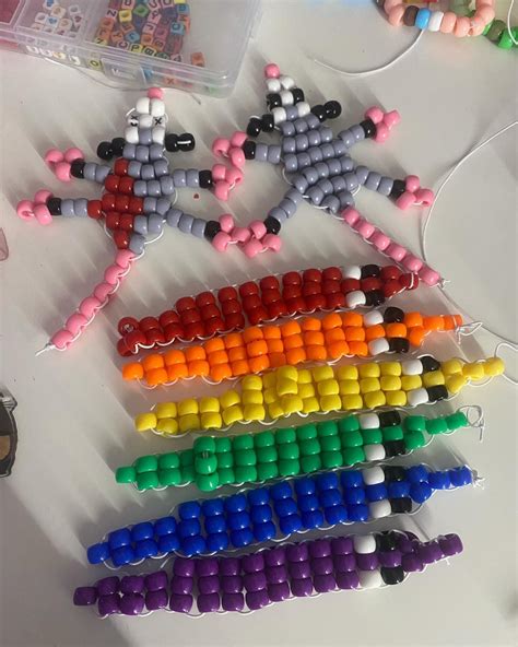 ☆kit ☆ On Instagram Recent Kandi I Made Kandi Diy Craft In 2024 Diy Kandi Bracelets