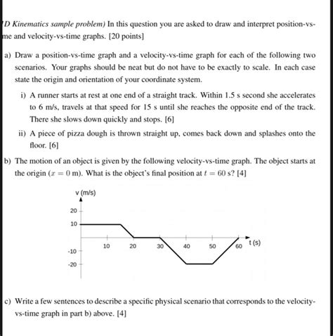 Solved D Kinematics Sample Problem In This Question You Are