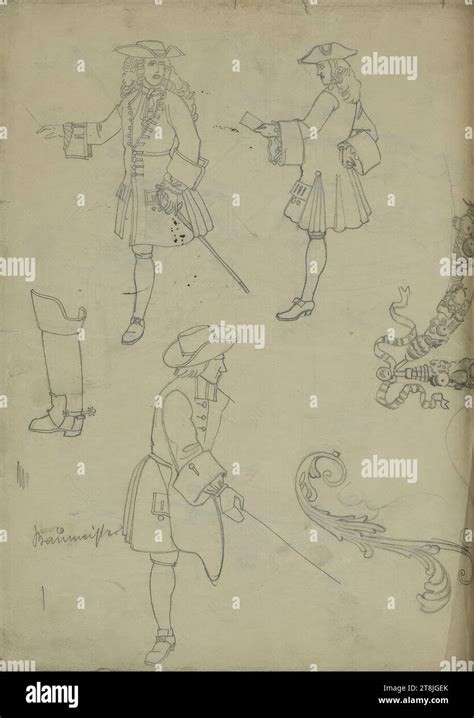 Various Figure Sketches Nobleman Master Builder Architectural And