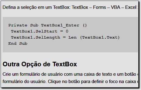 Textbox Excel Vba Tudo Excel