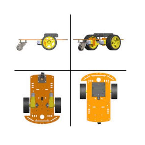 2wd Robotics Chassis With Motors Wheels And Accessories V1 0 Orange
