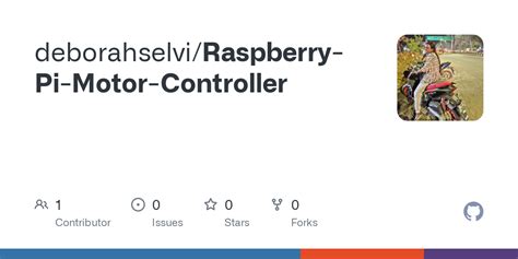 GitHub Deborahselvi Raspberry Pi Motor Controller