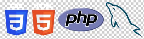 Desarrollo Web Php Mysql Html Xampp Logo Diverso Azul Texto Png