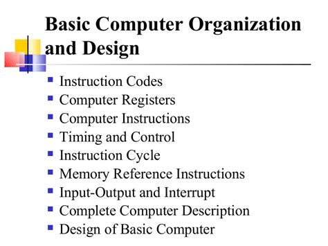 Basic Computer Organization