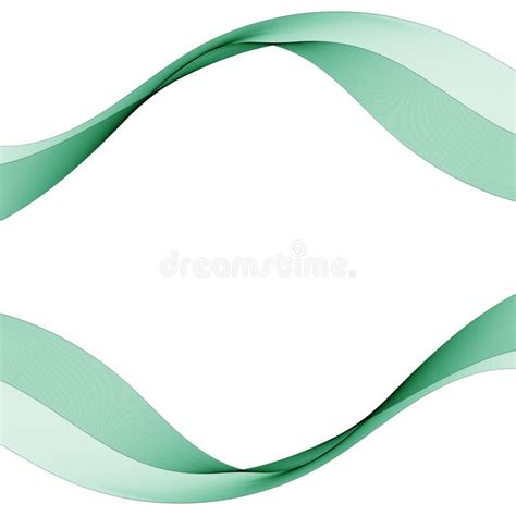 Smooth Wave Flow Green Wave Set Of Abstract Design Elements Eps 10 Stock Illustration