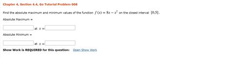 Solved Chapter Section Go Tutorial Problem Find Chegg
