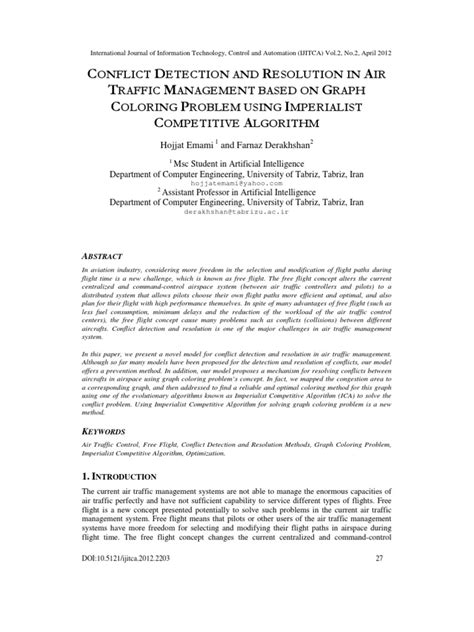 Conflict Detection And Resolution In Air Traffic Management Based On