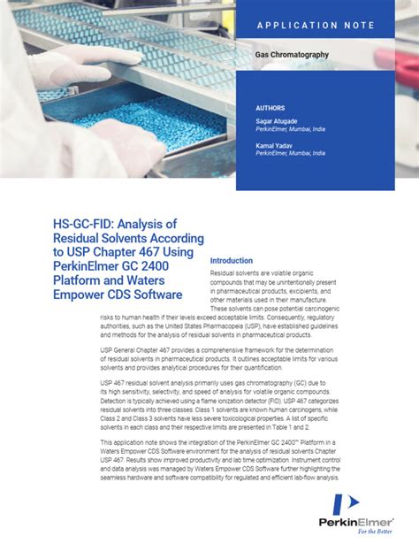 Analysis Of Residual Solvents Pdf Gas Chromatography Chemistry