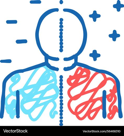Bipolar Disorder Icon Doodle Royalty Free Vector Image