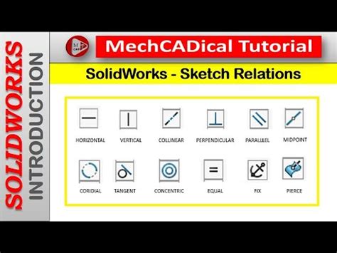 Sketch Relations In SolidWorks YouTube