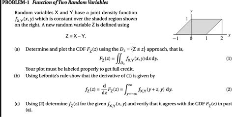 Solved PROBLEM Function Of Two Random Variables Random Chegg Com