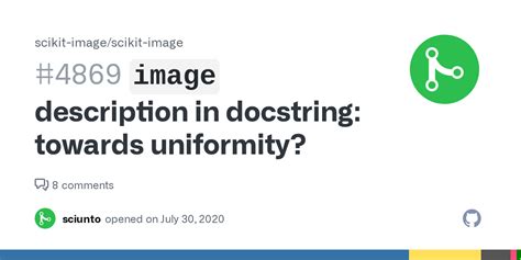 `image` description in docstring towards uniformity · issue 4869