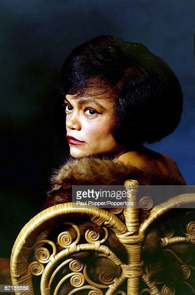 American Singer And Actress Eartha Kitt Posed Seated On A Wicker