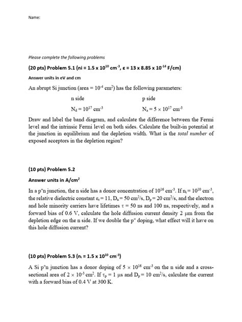 Assignment 4 Semiconductor Devices Pdf Pn Junction Electronic Engineering