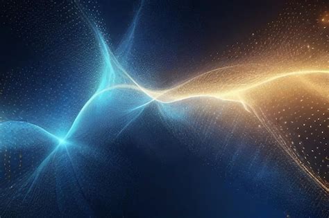Premium Photo Dark Blue And Glow Particle Abstract Background