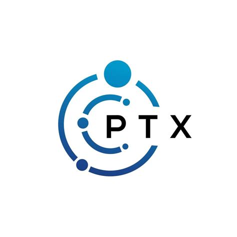 Ptx Letter Technology Logo Design On White Background Ptx Creative Initials Letter It Logo