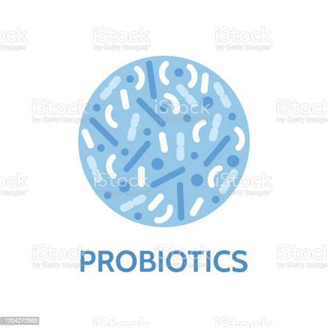 프로바이오틱스 박테리아 로고 프리바이오틱 락토바실러스 아이콘 젖산 프리바이오틱 건강한 식물 치료 건강한 영양 성분 인간의 건강에