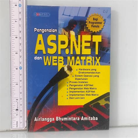 Jual Pengenalan ASP NET Dan WEB MATRIX Kota Tangerang SNGBOOKSTORE Tokopedia