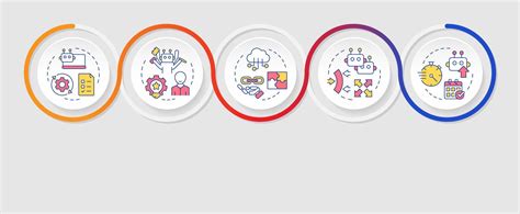 Benefits Of Rpa Infographics Circles Sequence Improving Work With