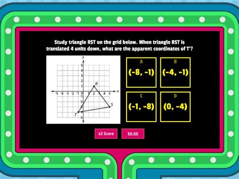 Transformations Review Dilations Translation Reflections Rotations Gameshow Quiz