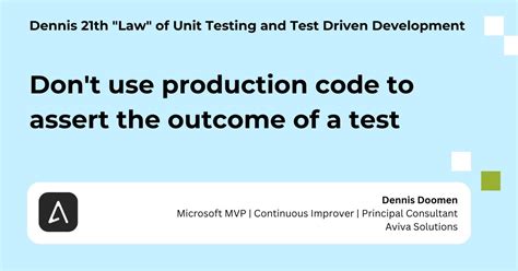 dennis doomen on linkedin tdd unittesting testdrivendevelopment