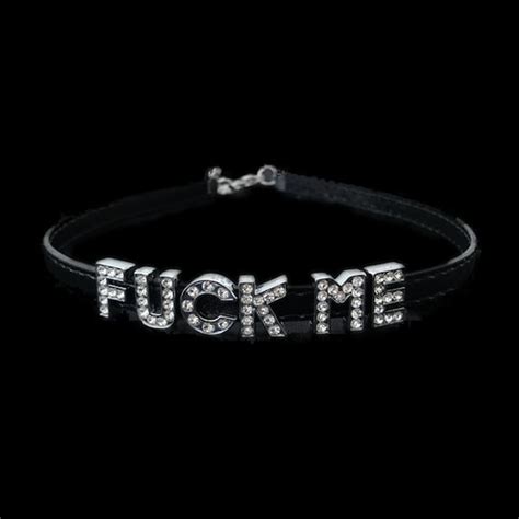 Fuck Me Choker Velvet Rhinestone Necklace Bbc Daddy S Girl Etsy