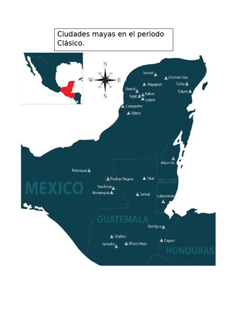 Mapa Ciudades Mayas Pdf Civilización Maya Pueblos Mayas
