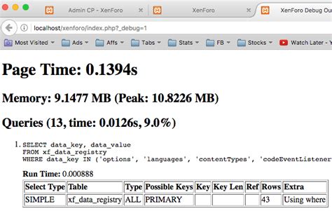 How To Enable Debug Mode In XenForo Only For Admins