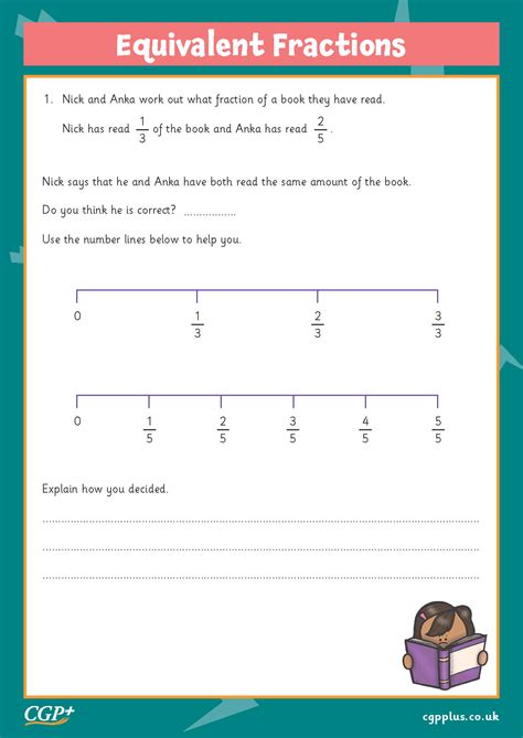 Problems With Fractions On Number Lines Foundation Year 3 Cgp Plus