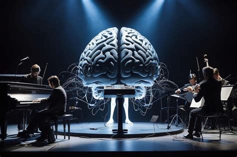 Braincomputer Interface Concert Premium Ai Generated Image