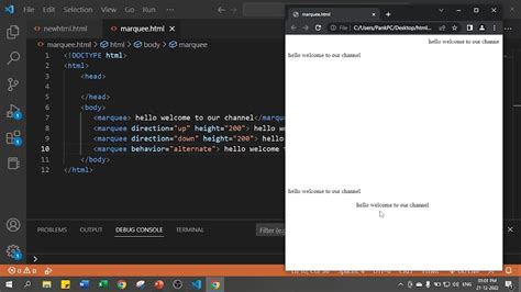 Marquee Tag In HTML Image And Text Flow In HTML YouTube