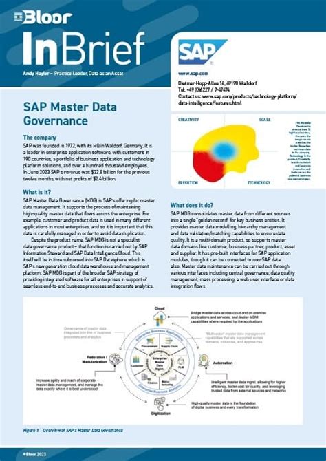Sap Master Data Governance 2023 Bloor Research