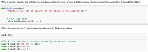 Solved Write A Function Double That Will Take One Input Chegg Com