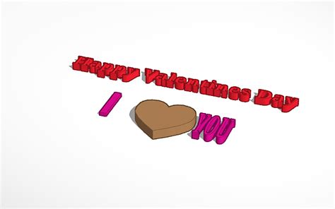 3d Design Happy Valentines Day Tinkercad