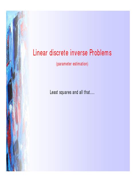 Lecture 2 Pdf Least Squares Errors And Residuals