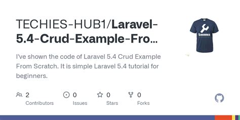github techies hub1 laravel 5 4 crud example from scratch i ve shown