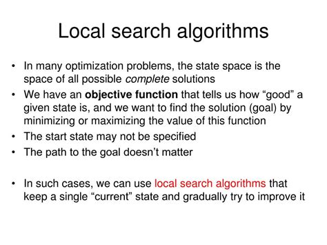 ppt local search algorithms powerpoint presentation free download