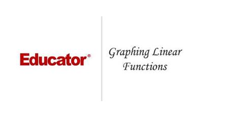 Graphing Linear Functions Pre Algebra Educator Com