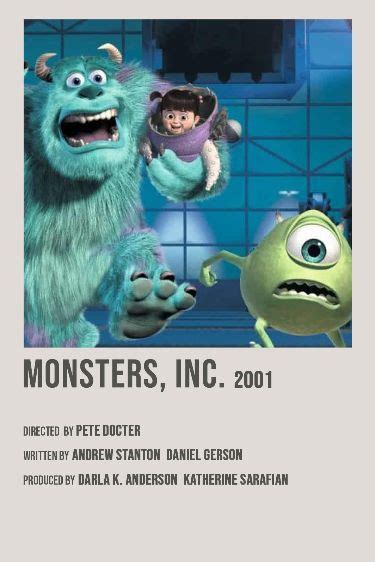 Monsters Inc 2001 Film Posters Minimalist Film Posters Vintage