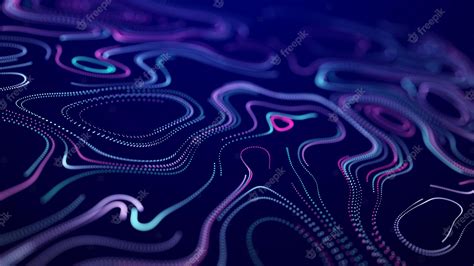 Premium Photo Abstract Digital Background From Rounded Colored Lines