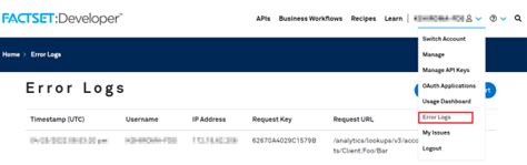 FactSet Developer Portal Developer