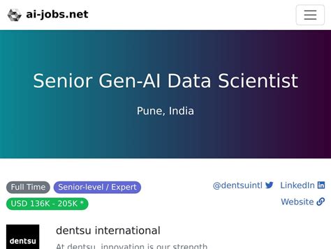[hiring] Senior Gen Ai Data Scientist In Pune India R Ai Ml Jobs