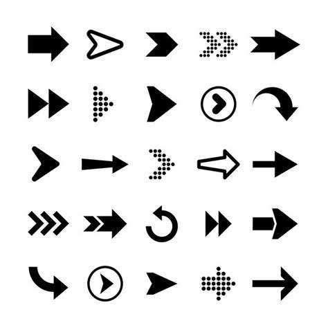 Premium Vector Black Arrows Set On White Background Arrow Cursor Icon