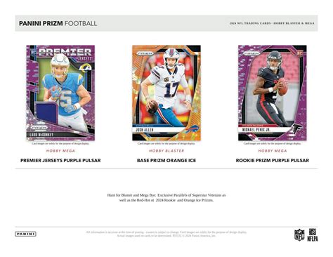 2024 Panini Prizm Football 6 Pack Hobby Blaster 20 Box Case Orange Ice Prizms Da Card World