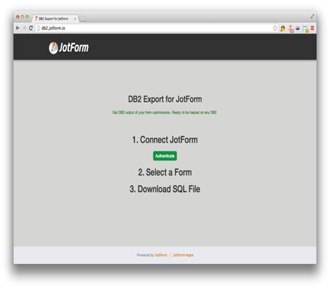 Db2 Export Data Management Jotform