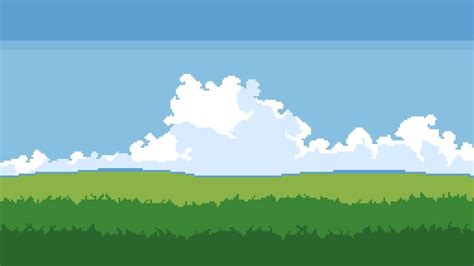 Simple Panorama Pixel Art Art Decor