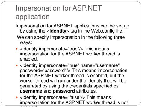 Ppt Net Impersonation Powerpoint Presentation Free Download Id685825