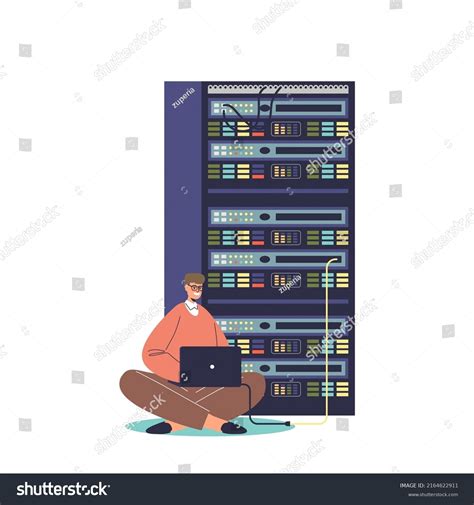 Sysadmin Repairing Adjusting Network Connection System Stock Vector Royalty Free 2164622911