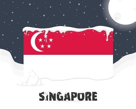 Singapur Concepto De Clima Nevado Clima Frío Y Nevadas Pronóstico Del